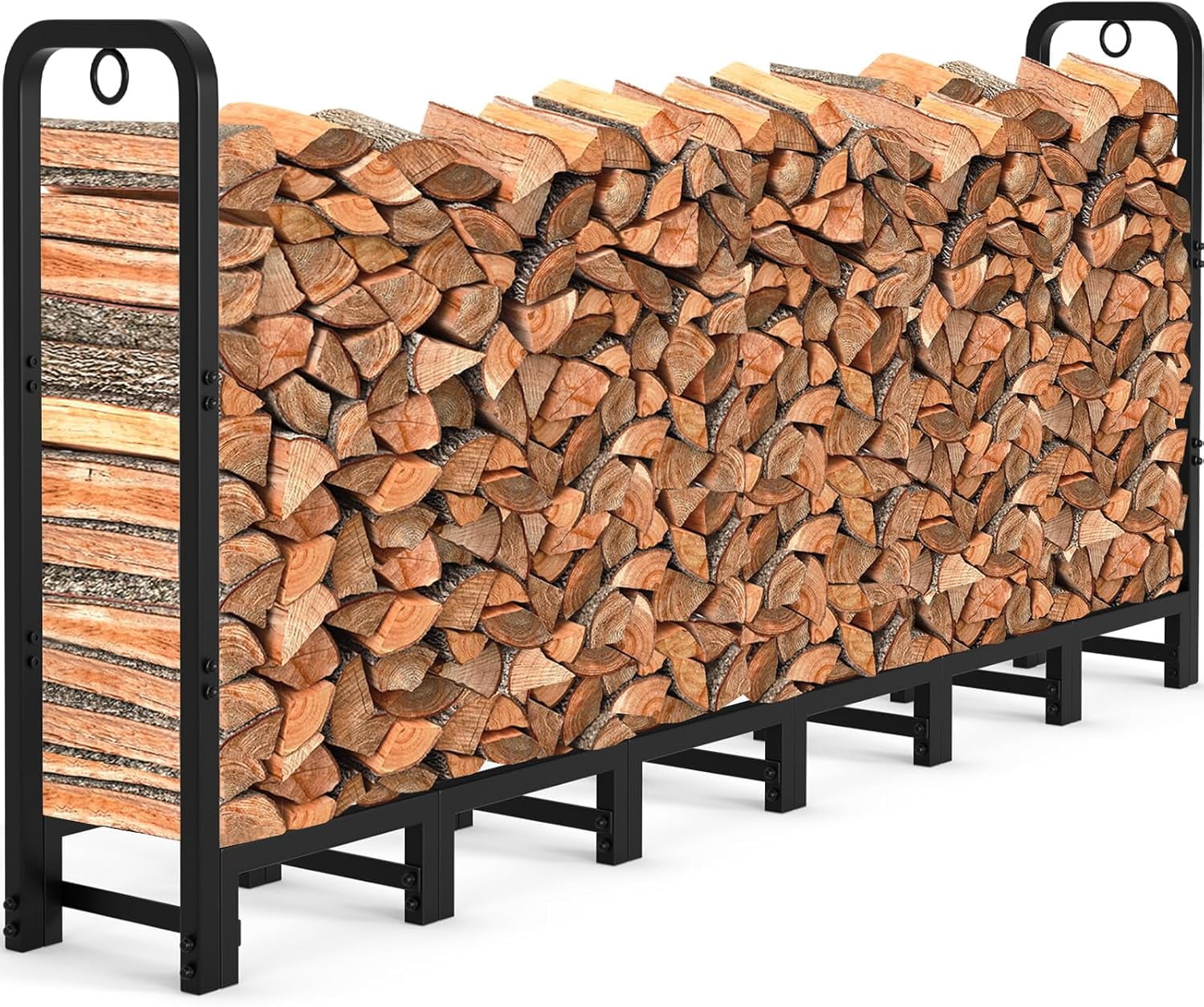 8ft Firewood Rack Outdoor Heavy Duty Fire Wood Racks Outdoor for ...