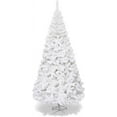 8ft Flocked Christmas Tree with 1138 Tips - Premium PVC, White Tied ...