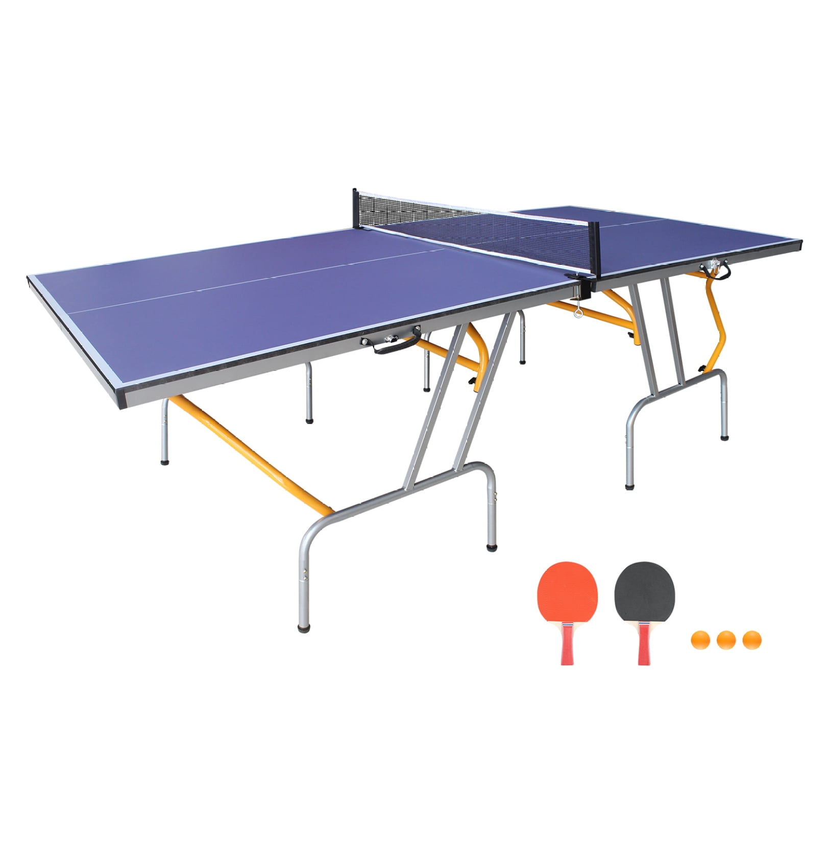 8ft Foldable Table Tennis Table - Portable Ping Pong Table Set with Net ...