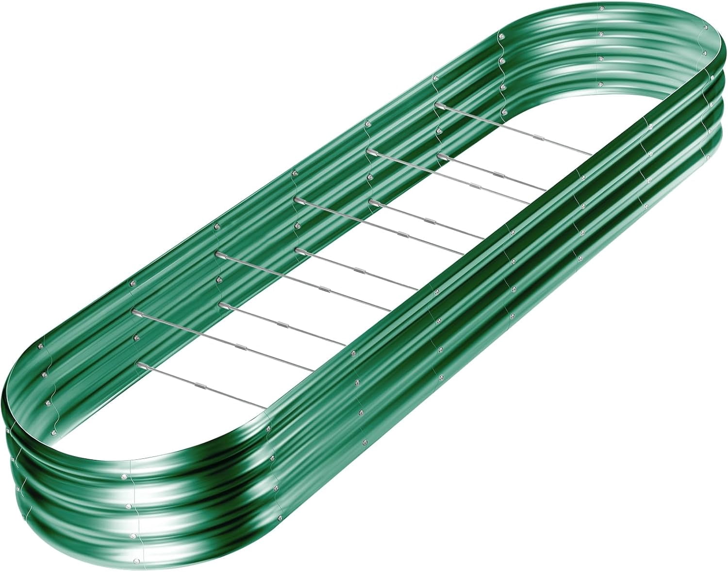 8ft Galvanized Raised Garden Bed Kit, Raised Garden Boxes Outdoor, Oval ...