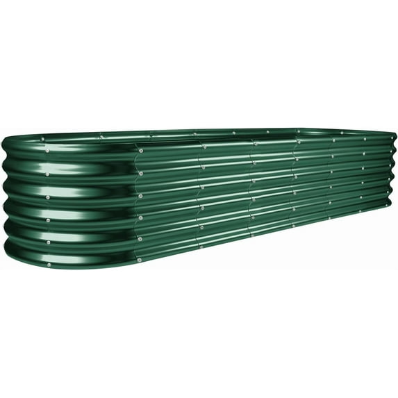 8ft Galvanized Raised Garden Bed Kit, Raised Garden Boxes Outdoor, Oval ...