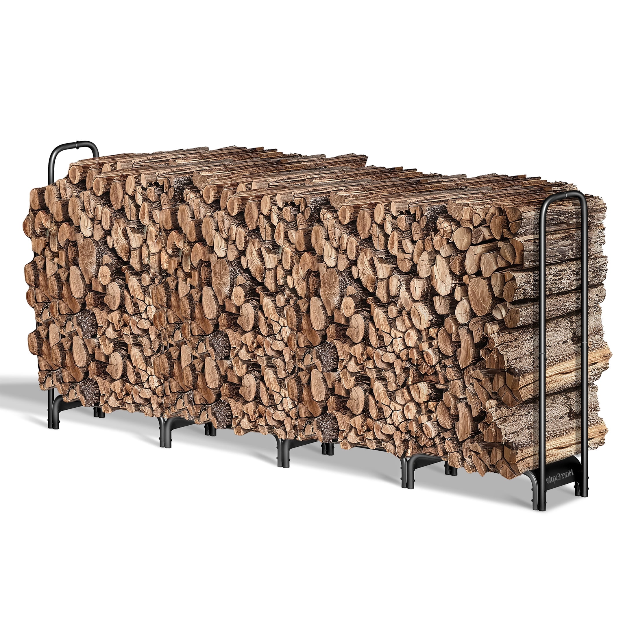 8ft Heavy Duty Firewood Rack Outdoor & Indoor – 1200 lbs Capacity, Rust ...