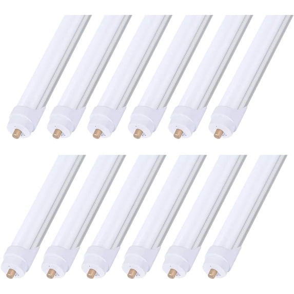 8ft LED Bulbs,12 Pack 96" 45W FA8 Single Pin LED Tube Lights 5400LM ...