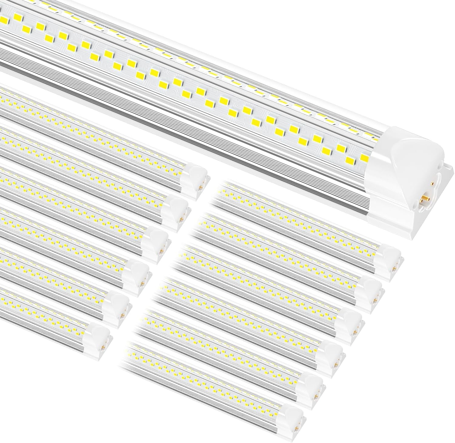 8ft LED Shop Light, 8' 100W 15000lm 6000K (12 Pack), 8 Foot Linkable ...