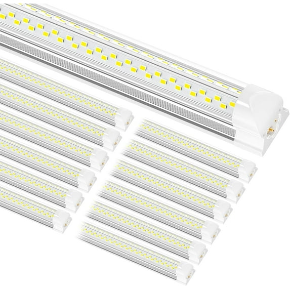 8ft LED Shop Light, 8' 100W 15000lm 6000K (12 Pack), 8 Foot Linkable ...