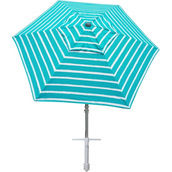 8ft Large Beach Umbrellas for Sand Heavy Duty Wind Portable Commercial ...