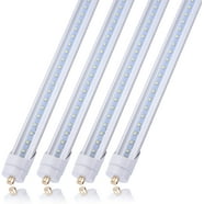 5000k 8ft Led Light Tube Single Pin T8 V Shape 65W Dual-Ended Power ...