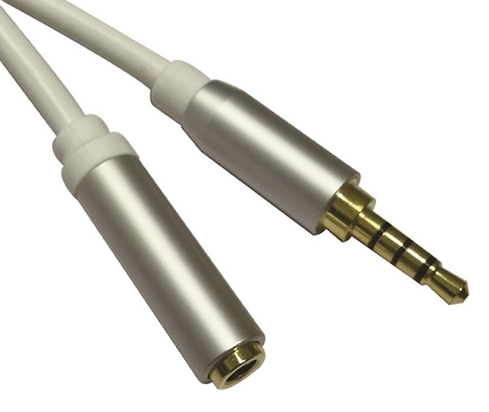 8ft Metal Shell 3.5mm 4 Conductor TRRS/3 Band + Mic/Video EXTENSION ...