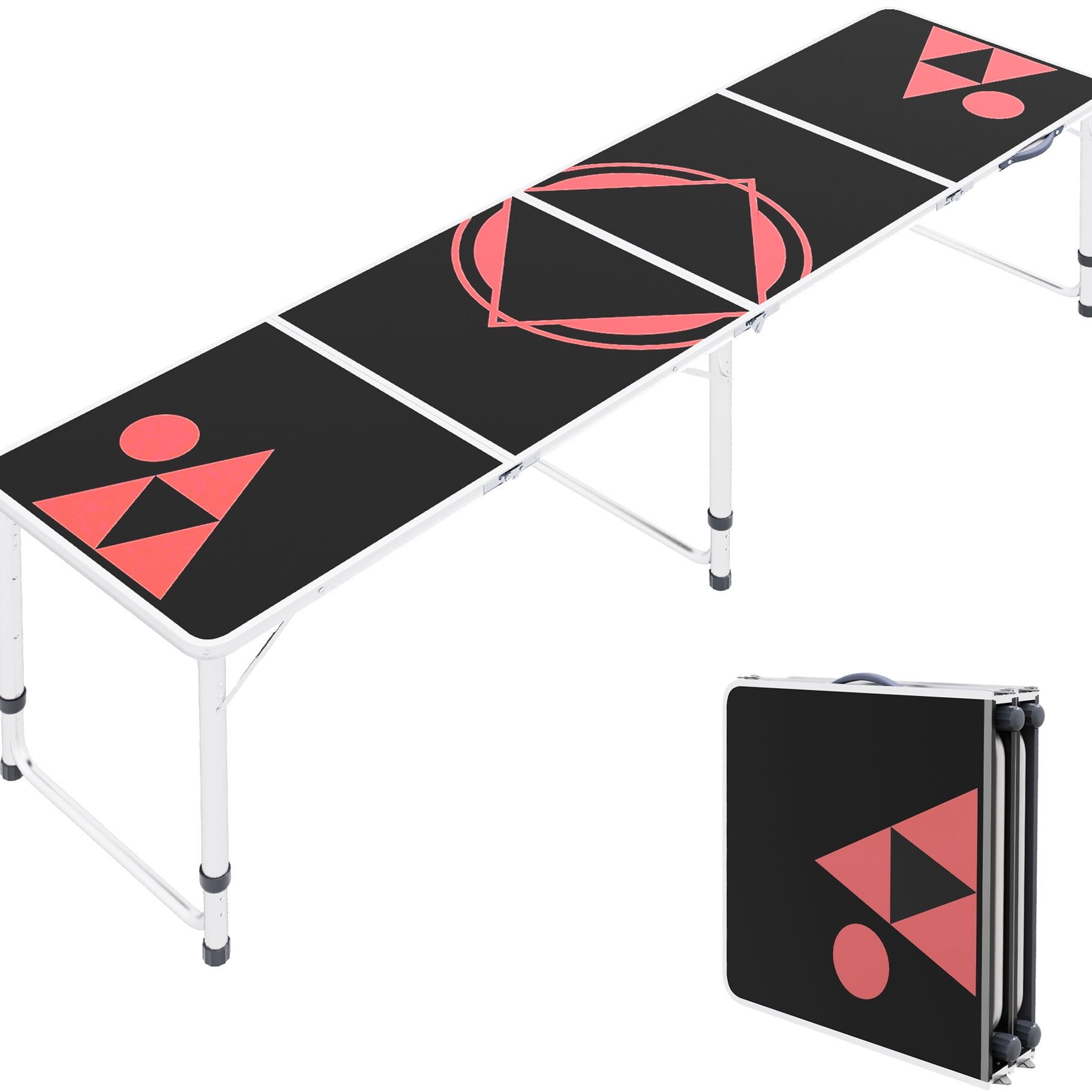 8ft Portable - Beer Pong Game & Meal Sharing - Outdoor Party, Home Use ...