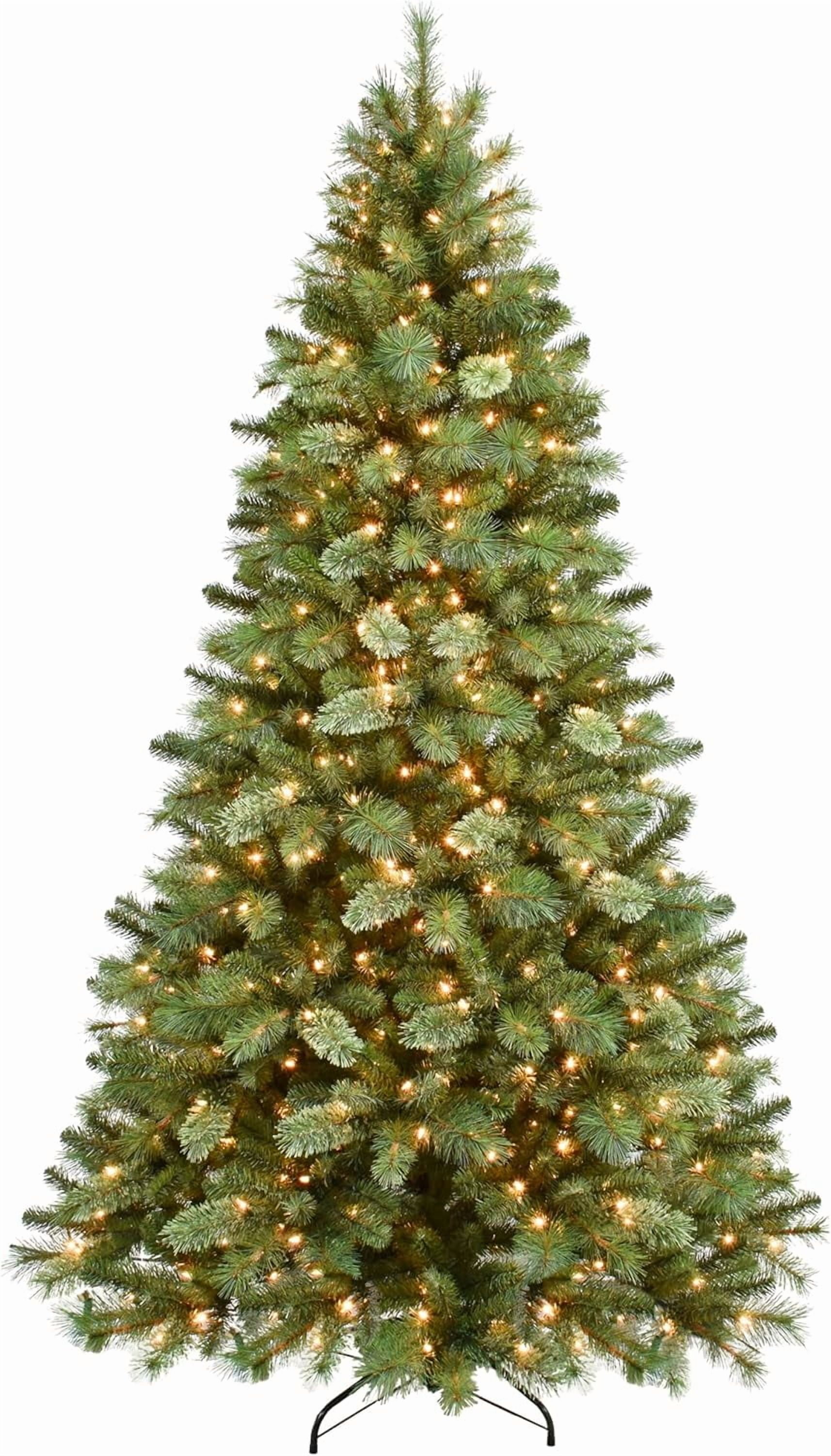 8ft Pre-Lit Christmas Tree with 500 UL Lights 1460 Tips Auto-Unfold Memory Wire Easy Assembly ...