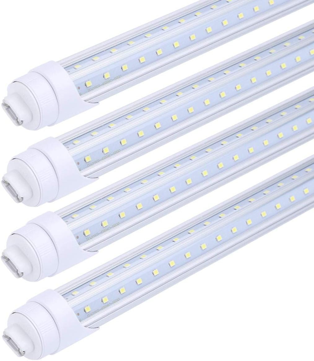 8ft R17D Rotatable HO Base led Tube Light 65W,270 Degree V Shaped LED Chip Bulbs,T8 6000K Cool ...