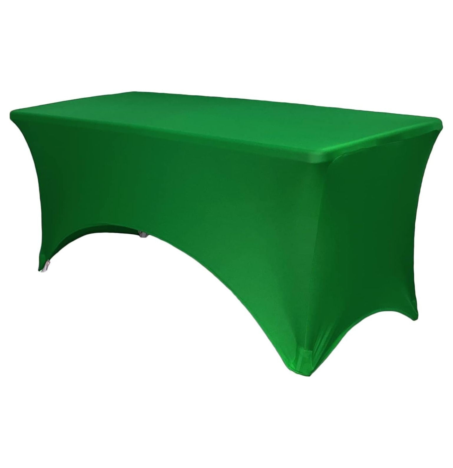 - 8ft Rectangular Spandex Emerald Green Fitted Fabric Wedding Event ...