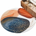 8ft Round Rug Boho Geometric Area Rugs for Living Room Bedroom Washable ...
