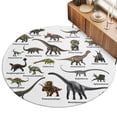 8ft Round Rug Cartoon Dinosaurs Area Rugs for Living Room Bedroom ...