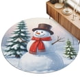 8ft Round Rug Christmas Snowman Area Rugs for Living Room Bedroom ...
