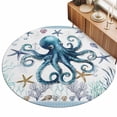 8ft Round Rug Coastal Octopus Area Rugs for Living Room Bedroom ...