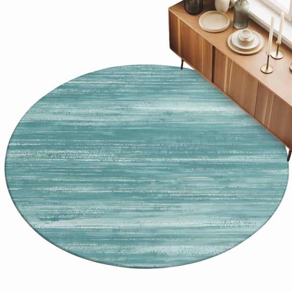 8ft Round Rug Duck Green Area Rugs for Living Room Bedroom Washable Non ...