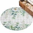 8ft Round Rug Eucalyptus Leaves Area Rugs for Living Room Bedroom ...