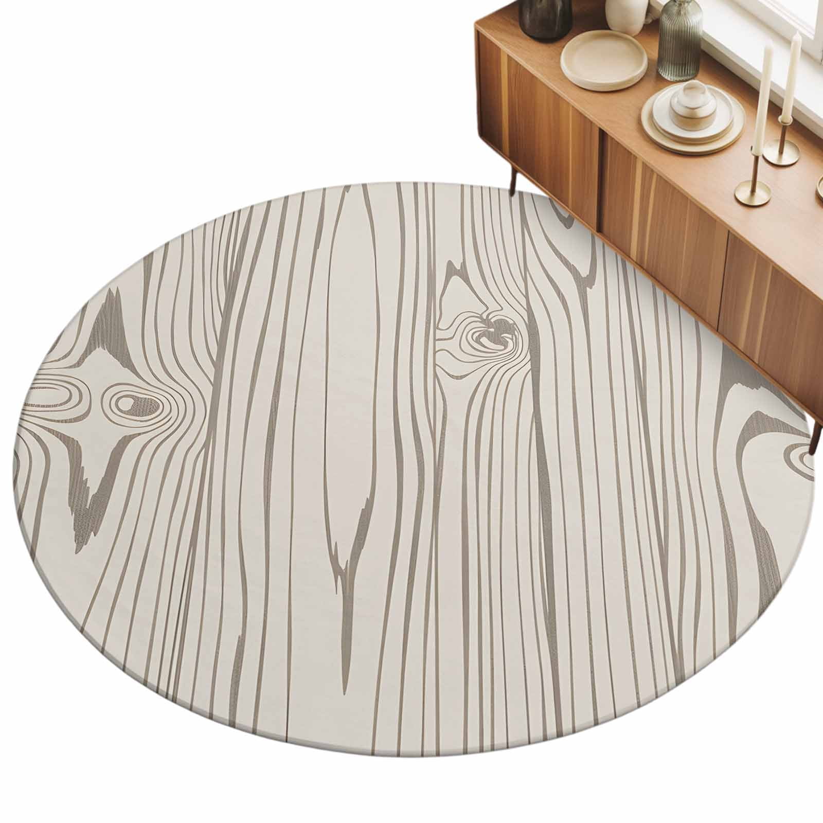 8ft Round Rug Farmhouse Vintage Area Rugs for Living Room Bedroom ...