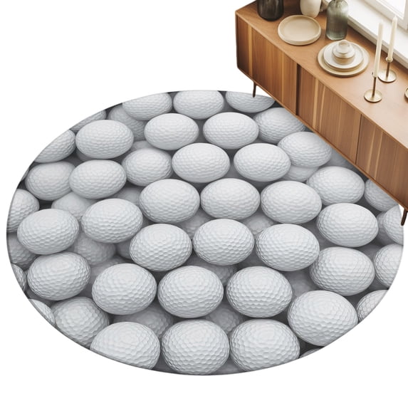 8ft Round Rug Golf Area Rugs for Living Room Bedroom Washable Non Slip ...