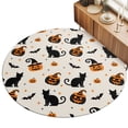 8ft Round Rug Halloween Area Rugs for Living Room Bedroom Washable Non ...
