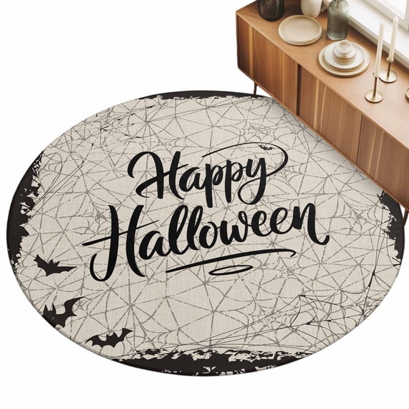 8ft Round Rug Happy Halloween Area Rugs for Living Room Bedroom ...
