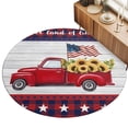 8ft Round Rug Independence Day Area Rugs for Living Room Bedroom ...