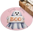 8ft Round Rug Pink Halloween Area Rugs for Living Room Bedroom Washable ...