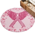 8ft Round Rug Pink Ribbon Wings Area Rugs for Living Room Bedroom ...