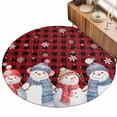 8ft Round Rug Red Black Plaid Christmas Area Rugs for Living Room ...