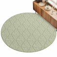 8ft Round Rug Sage Green Area Rugs for Living Room Bedroom Washable Non ...