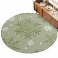 8ft Round Rug Sage Green Christmas Area Rugs for Living Room Bedroom ...