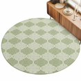 8ft Round Rug Sage Green Morocco Area Rugs for Living Room Bedroom ...