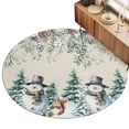 8ft Round Rug Snowman Christmas Area Rugs for Living Room Bedroom ...