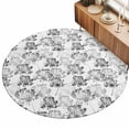 8ft Round Rug Spring Floral Area Rugs for Living Room Bedroom Washable ...
