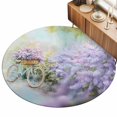 8ft Round Rug Spring Purple Lavender Area Rugs for Living Room Bedroom ...
