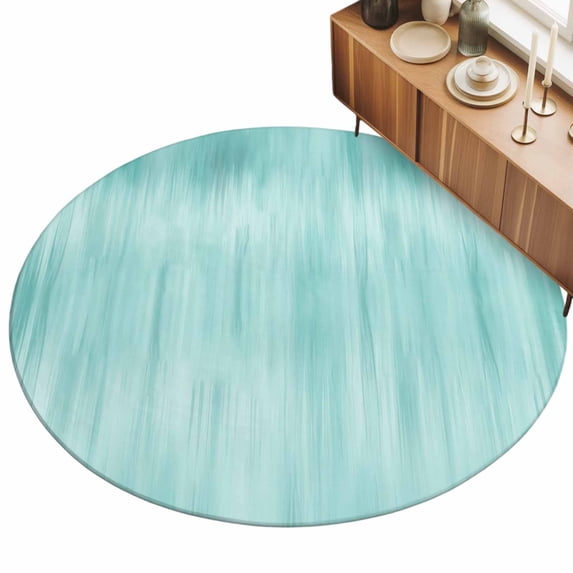8ft Round Rug Turquoise Area Rugs for Living Room Bedroom Washable Non ...