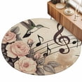 8ft Round Rug Vintage Flowers Area Rugs for Living Room Bedroom ...
