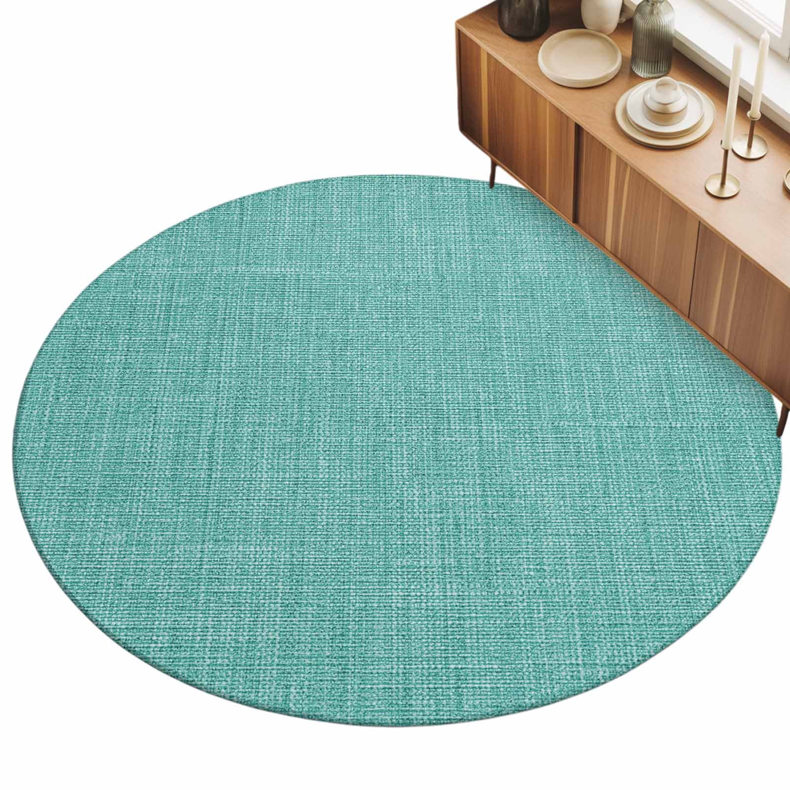 8ft Round Rug Vintage Teal Green Area Rugs for Living Room Bedroom ...
