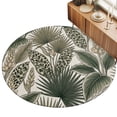 8ft Round Rug Vintage Tropical Forest Area Rugs for Living Room Bedroom ...