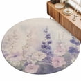 8ft Round Rug Watercolor Lavender Area Rugs for Living Room Bedroom ...