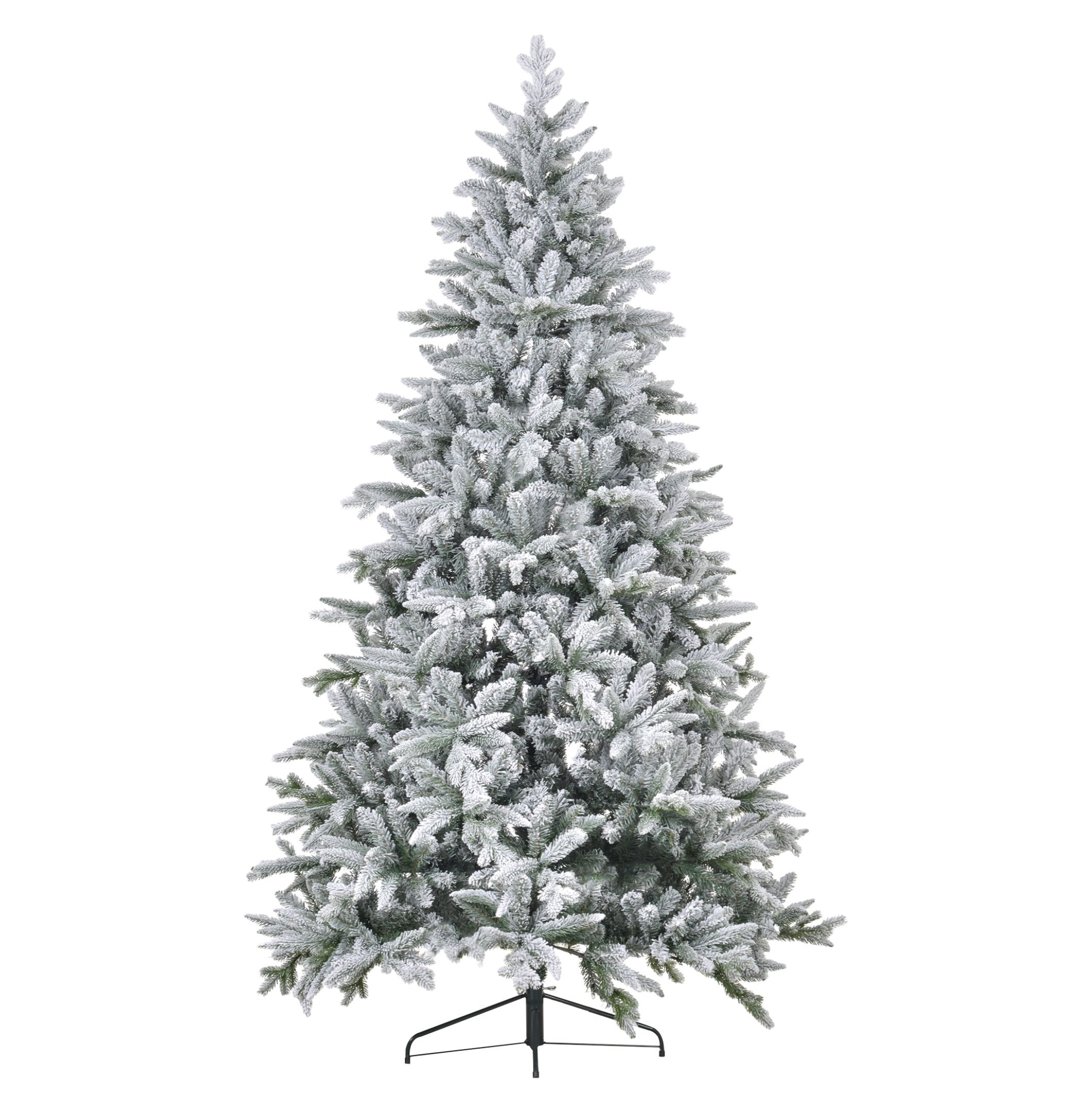 8ft Snow Flocked Artificial Christmas Tree with 2003 Tips, Foldable ...