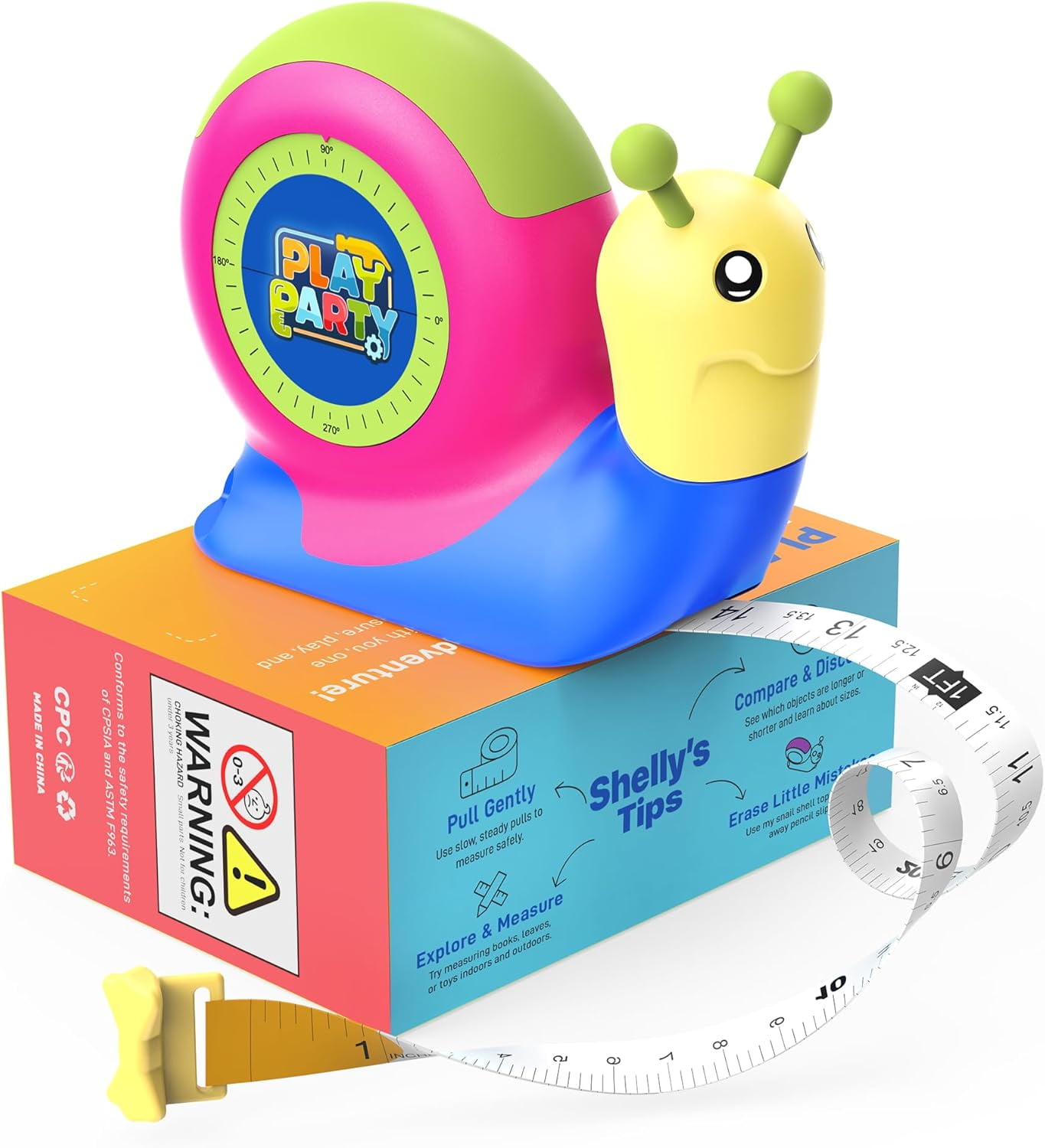 8ft Tape Measure for Kids, STEM Educational Tool with Level, Protractor ...