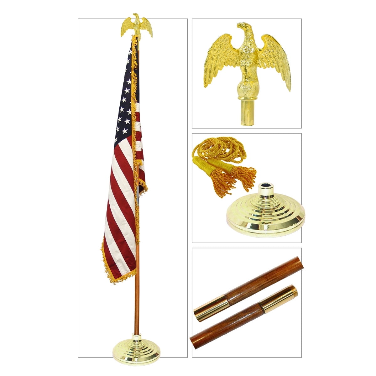 8ft U.S. Indoor Flag Set by Valley Forge - Walmart.com