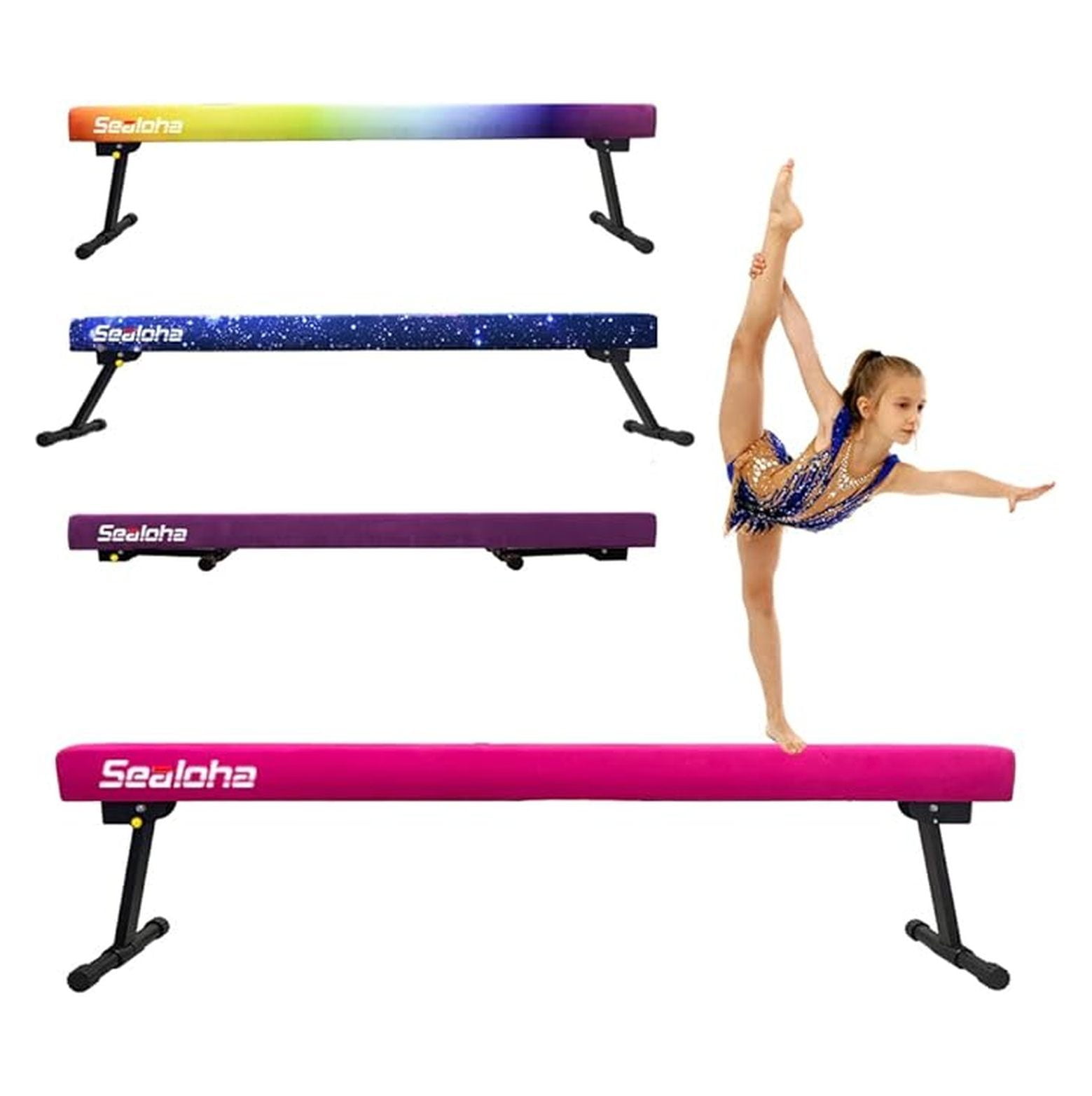 8ft Ultrasimple Adjustable&Foldable Balance Beam,High-Low Floor Beam ...