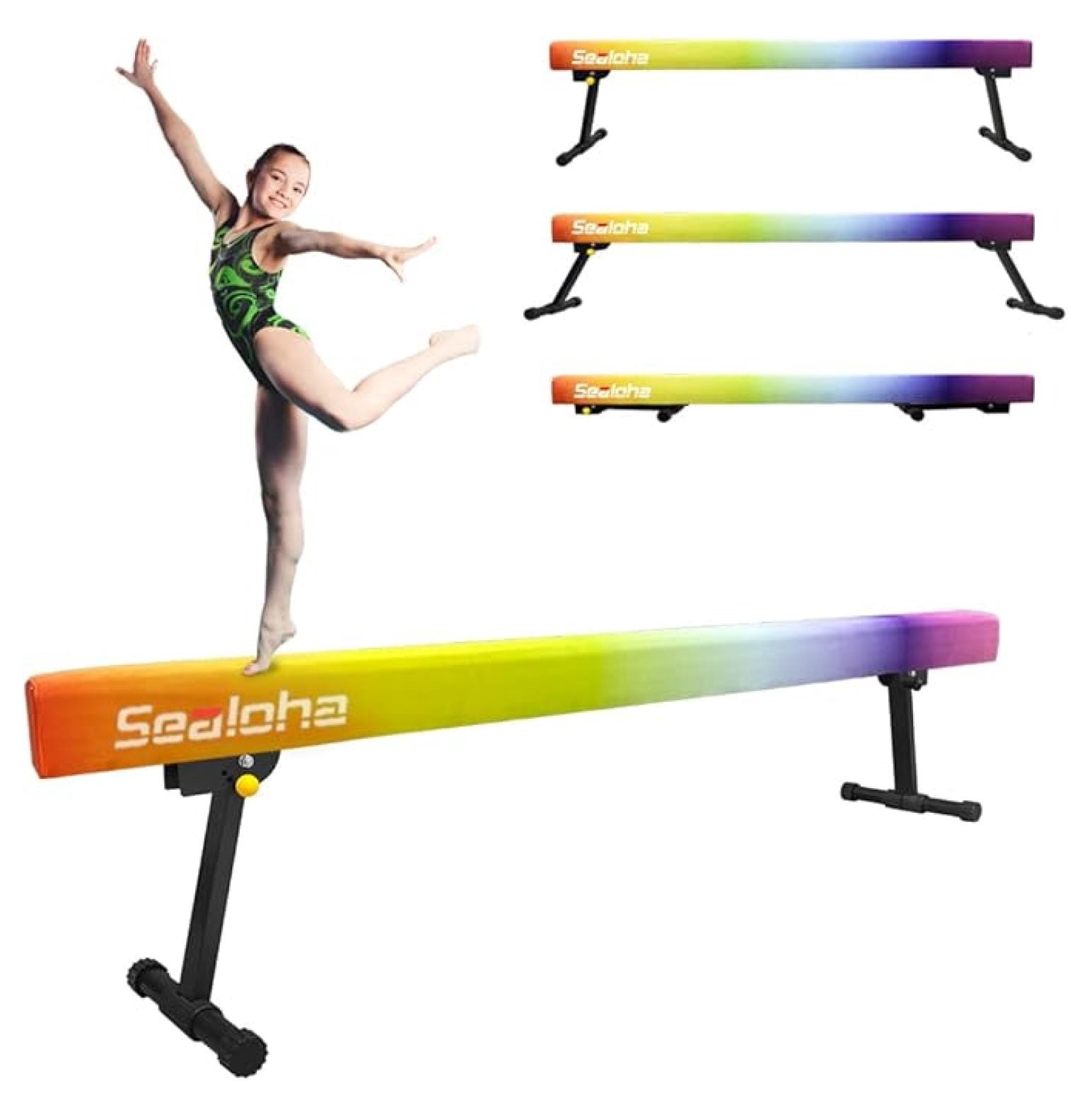 8ft Ultrasimple Adjustable&Foldable Balance Beam,High-Low Floor Beam ...