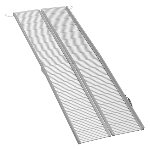 8ft Wheelchair Ramp Portable Handicap Ramp - Aluminum Folding Ramp for ...