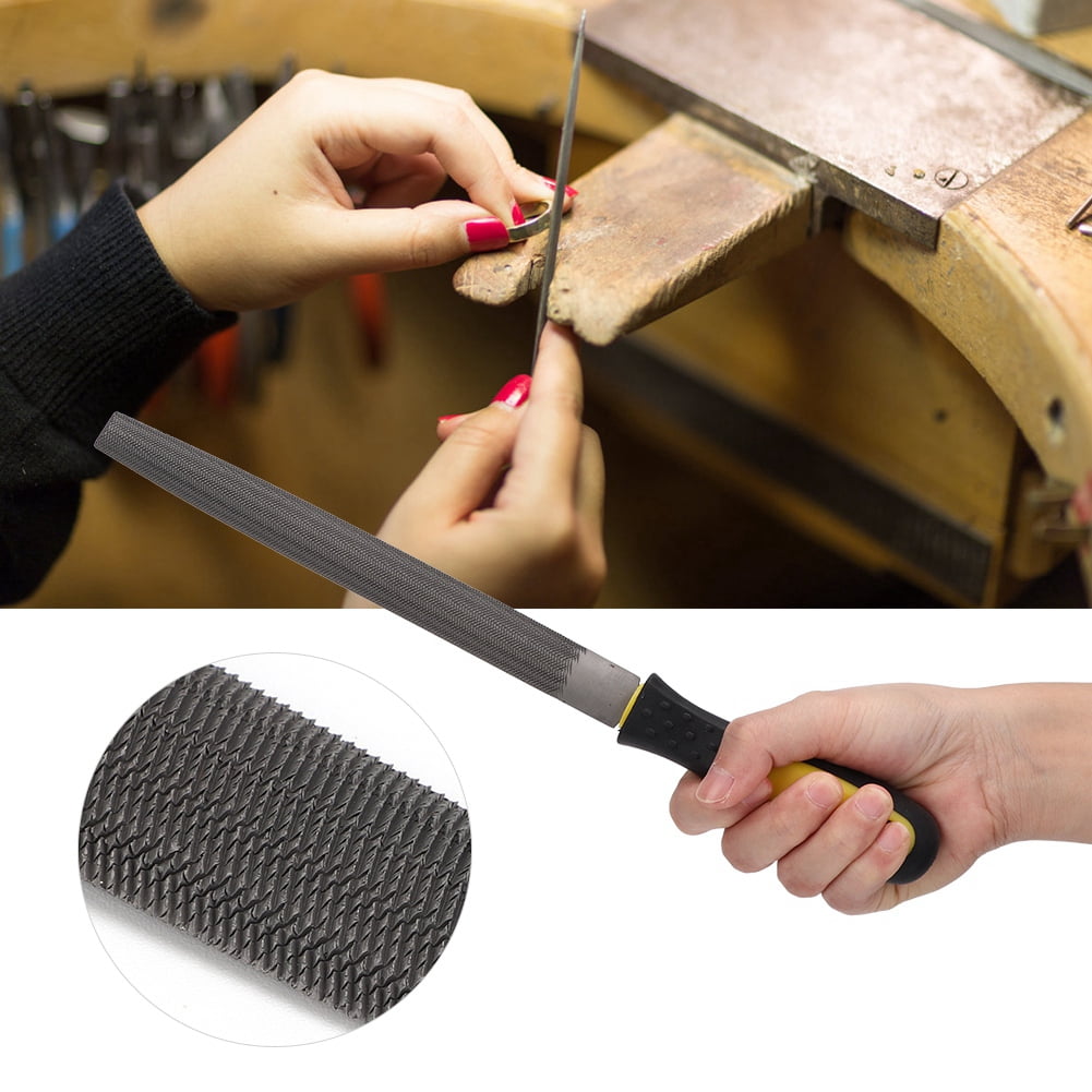 8in Half Round Mill Steel File Rasp with Handle Sharpening Shaping Tool ...