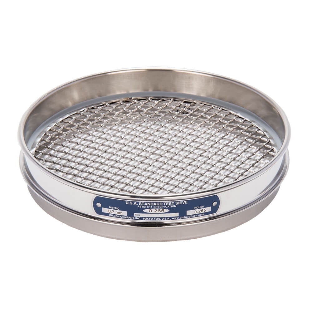8in Sieve, All Stainless, Half-Height, .265in - Walmart.com