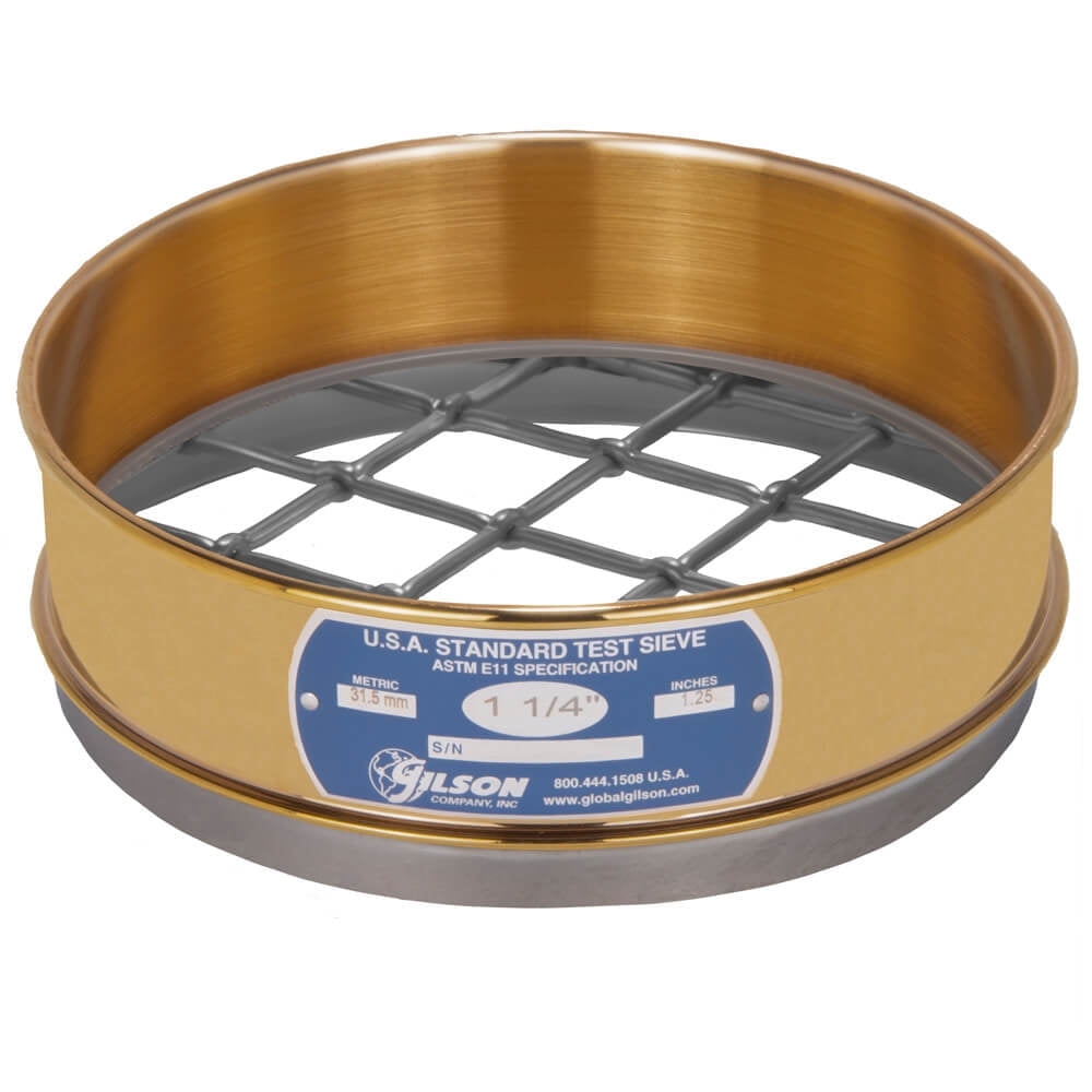 8in Sieve, Brass/Stainless, Full-Height, 1.06in - Walmart.com